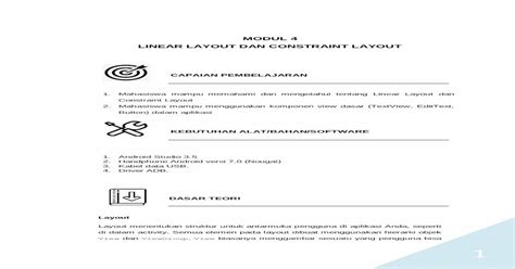 Download Pdf Modul 4 Linear Layout Dan Constraint Layout · Modul 4