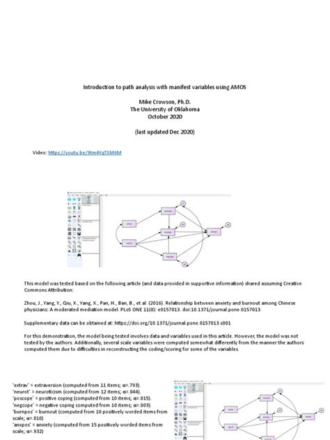 introduction to path analysis using amos pdf normal distribution