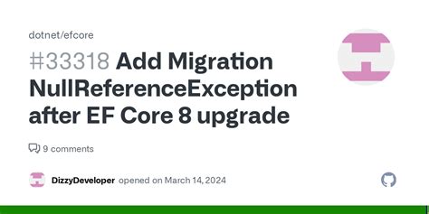 Add Migration Nullreferenceexception After Ef Core 8 Upgrade · Issue