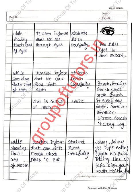 Evs Lesson Plans Nptt And Ntt For Ukg Group Of Tutors