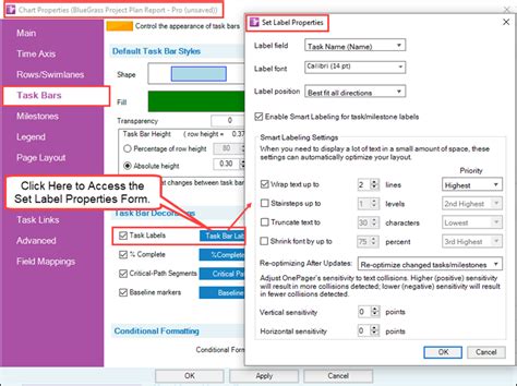 Task Bars Tab For Version 7 2 OnePager Documentation