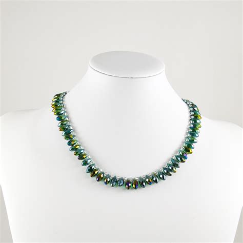 Cream Colored Enamel Crystal Accent Flower Pendant Cream Swarovski