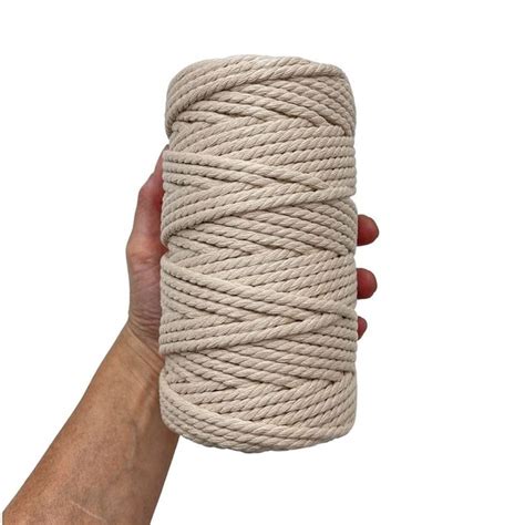3 Ply Macrame Rope Twine 4mm Macrame Crochet Recycled Cotton Eco