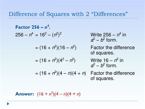 Ppt Difference Of Squares Powerpoint Presentation Free Download Id