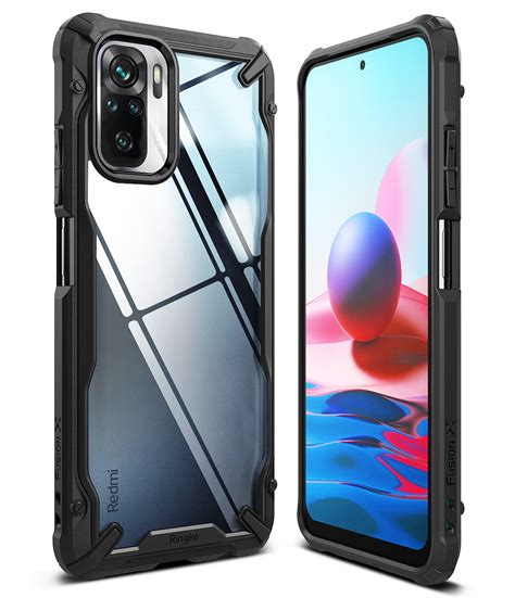 Redmi Note 10 Redmi Note 10s Back Cover Case Fusion X Black