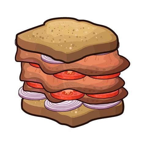 Full Meat Sandwich 49687808 Vector Art At Vecteezy