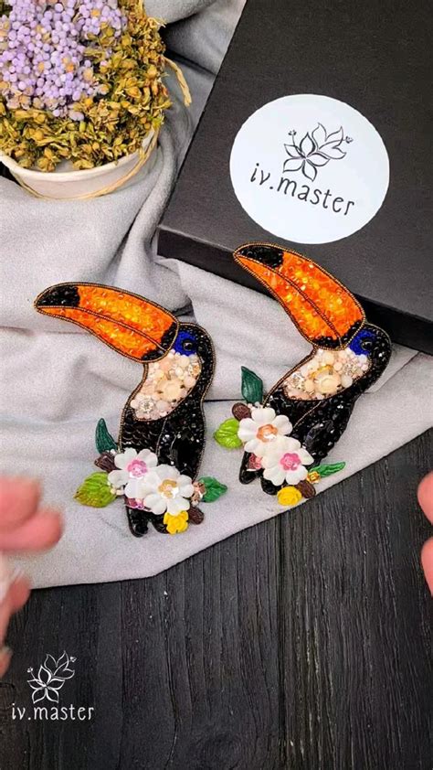 Брошь тукан. заказ по ссылке в профиле. | Бисерные ювелирные изделия ...