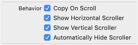 Macos How To Show Scroller Indicator In Nstableview When Scrolling