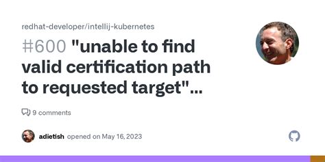 unable to find valid certification path to requested target when
