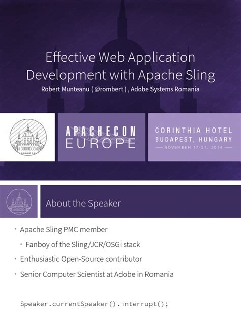 Effective Web Application Development With Apache Sling 0 Pdf Computing Platforms Computer