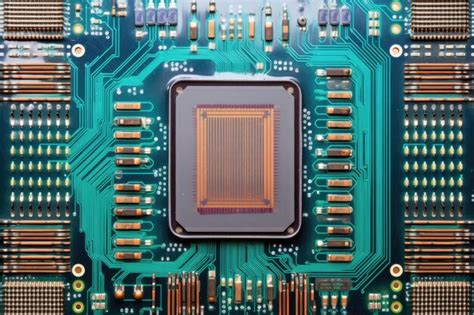 Premium AI Image Detailed Image Of Semiconductor On A Microchip