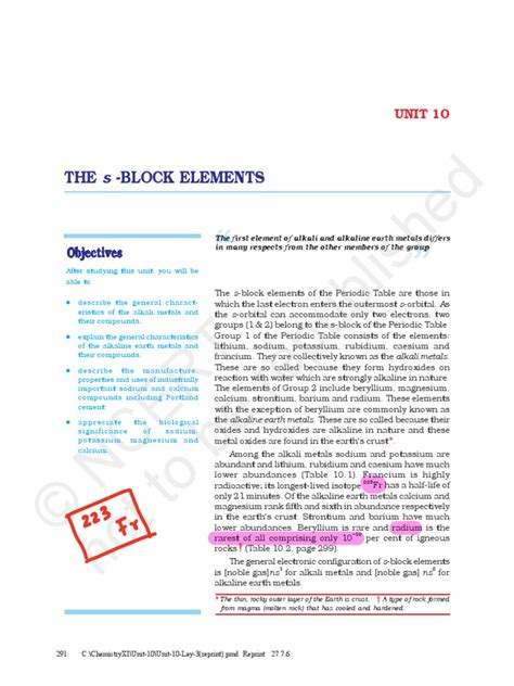 S Block Pdf Sodium Sodium Carbonate