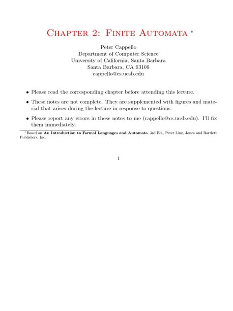 Chapter 2 Finite Automata Pdf Formal Methods Teaching Mathematics