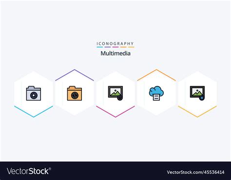 Multimedia 25 Filledline Icon Pack Including Vector Image