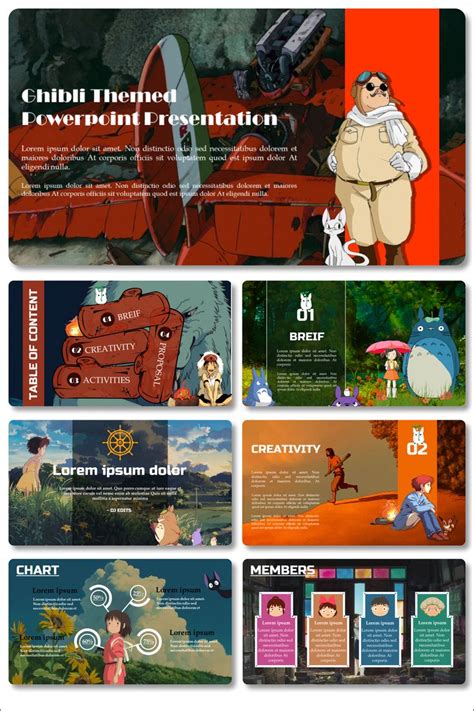 [o J Edits] Ghibli Themed Anime Powerpoint Presentation Template Powerpoint Slide Designs