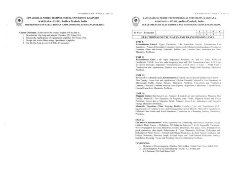 R20 Ece Syllabus Jntuk Kakinada Ucek 2021 22 Ppt