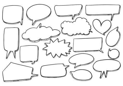 Hand Draw Chat Sketch Set Design 43633180 Vector Art At Vecteezy