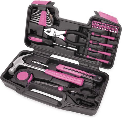 40 Piece All Purpose Household Pink Tool Kit For Girls Ladies And