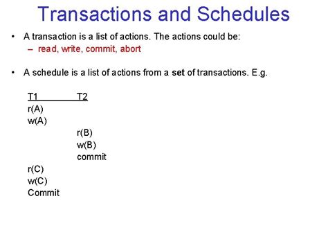 transactions controlling concurrent behavior why transactions database