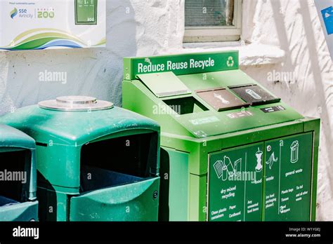 Reduce Reuse Recycle Bins Recycling Concept Green Bins Climate Change Environment Carbon