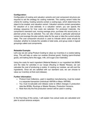 Product Costing Part Costing Run DOC Business Accounting Finance Business