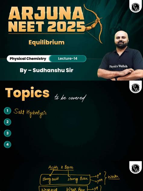 Equilibrium 14 Class Notes Arjuna Neet 2025 Pdf