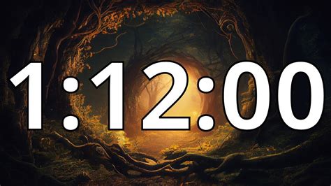 1 Hour 12 Minutes Countdown Timer With Alarm Sound At The End Simple Beep Youtube