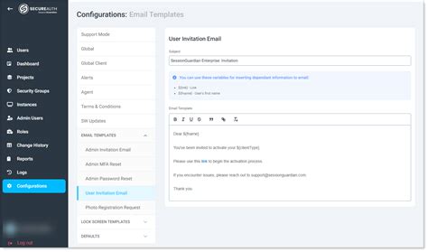Configure Email Templates