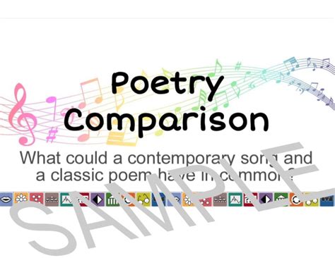 ELA Activity Poetry Comparison Th Th Grade The Center For Depth And Complexity