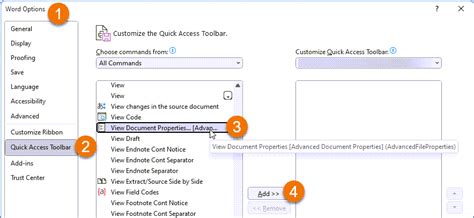 Macro Show Properties Dialog Box In Word