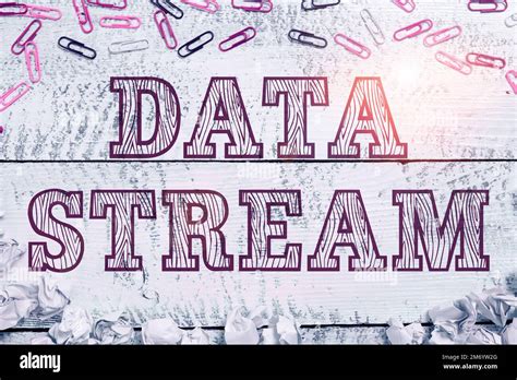 Sign Displaying Data Stream Internet Concept Sequence Of Digitally