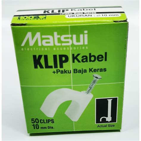 Jual Klem Kabel 10mm MATSUI Clamp Cabel Clips Klip Kabel Paku Beton Fast Moving Shopee