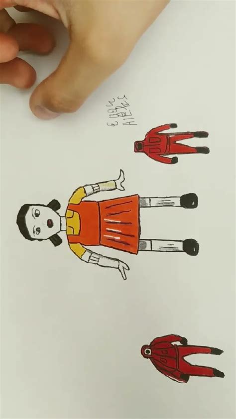 Как нарисовать Куклу из Игра в кальмара 🔺️ ⚠️ Egora Aleks Youtube