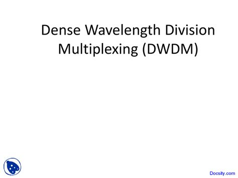 Dense Wavelength Division Multiplexing Optical Communications