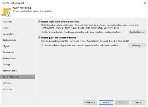 step 12 specify guest processing settings veeam agent management guide
