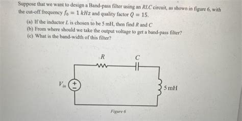 Solved Suppose That We Want To Design A Band Pass Filter Chegg