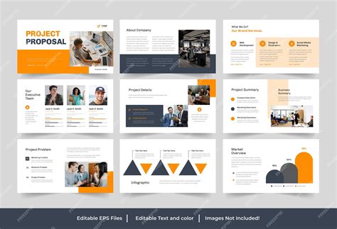 Proposta De Projeto Design De Apresentação Em Powerpoint Vetor Premium