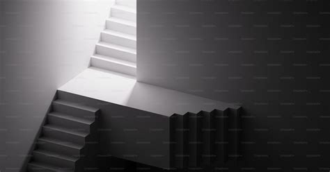 3d 렌더링 계단과 계단이 있는 미니멀한 건축 배경 기하학적 벽지 사진 Unsplash의 디지털로 생성된 이미지 이미지