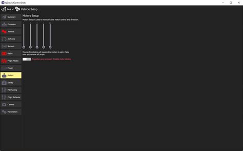 Getting Old Motor Tab Instead Of The New Actuator Tab QGroundControl Discussion Forum For