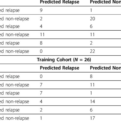 Performance Analysis Among Training And Testing Cohorts Training Cohort