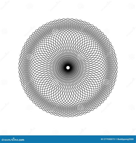 Abstract Spirograph Pattern Background Isolated On White Background