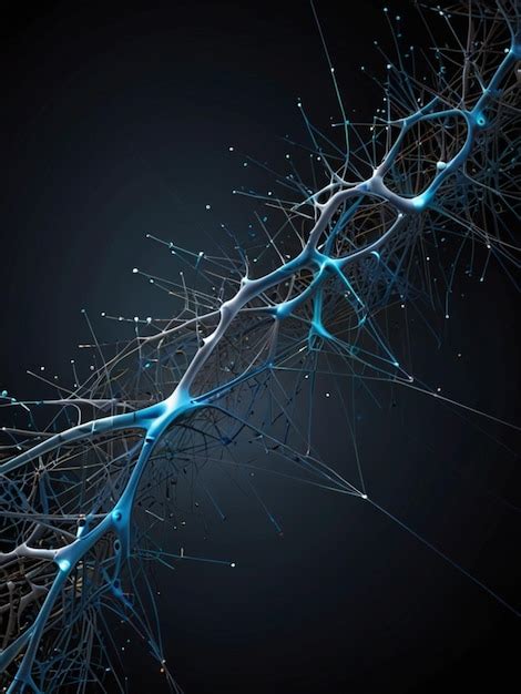A Mesmerizing Visualization Of A Brains Neural Network Of A Human Mind Premium AI Generated Image