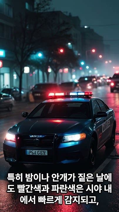 경찰차의 불빛이 빨강파랑인 이유 경찰 불빛 색깔 Shorts 심심할때 쓸데없는 지식 흥미로운 Youtube