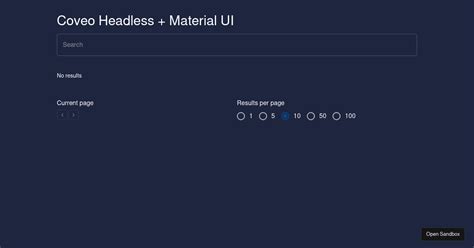 Coveo Headless React Material Ui Example Codesandbox