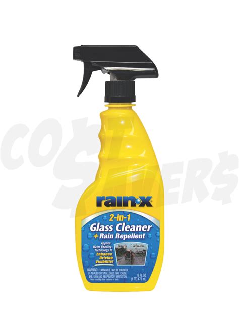 Rain X Glass Cleaner Rain Repellent 23 Fl Oz Cost Savers