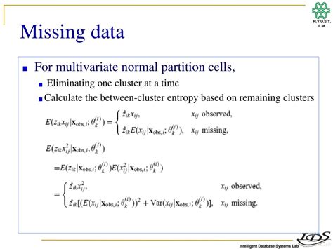 Ppt Mixture Model Clustering For Mixed Data With Missing Information