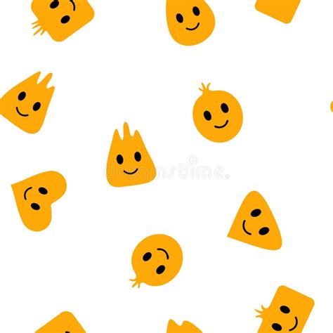 colorful seamless happy emoji pattern in vintage style stock vector