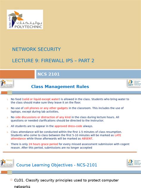 Lecture 9 Firewall Ips Part 2 Pdf Computer Virus Security