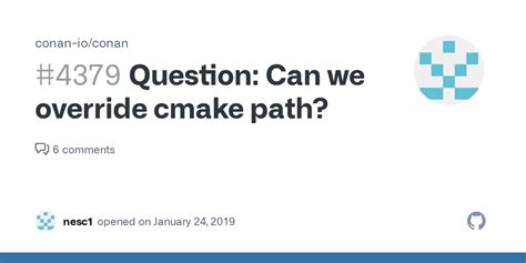 Question Can We Override Cmake Path Issue Conan Io Conan GitHub