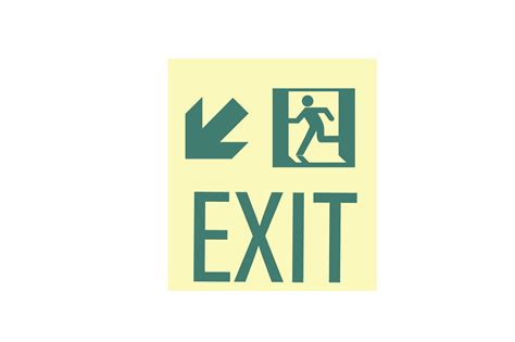 Exit Facing Left Directing Down And Left GBC Safety Glow